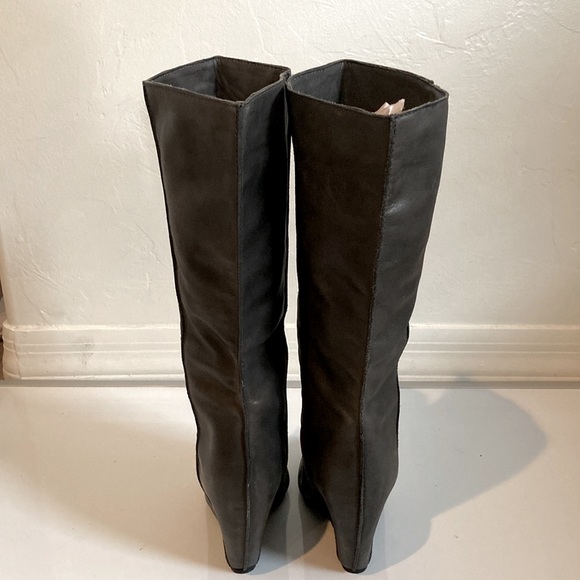 Kelsi Dagger | Shoes | Kelsi Dagger Leather New Wedge Gray Knee High ...